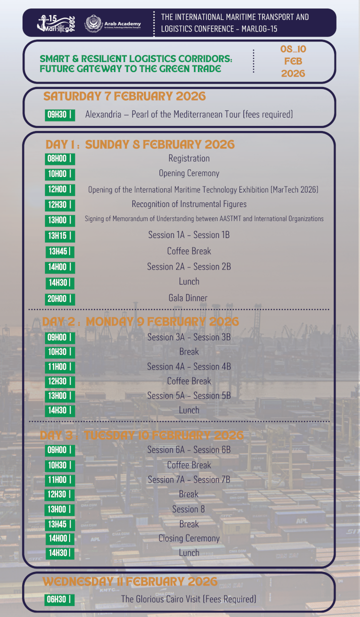 MARLOG15, 2026 | Marlog 15 Program at a Glance